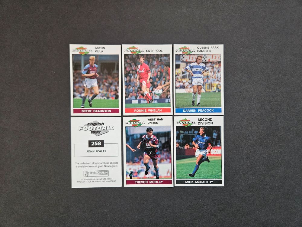 Panini: ENGLISH FOOTBALL 1992 (England) – ULTIMATE FOOTBALL STICKERS ...